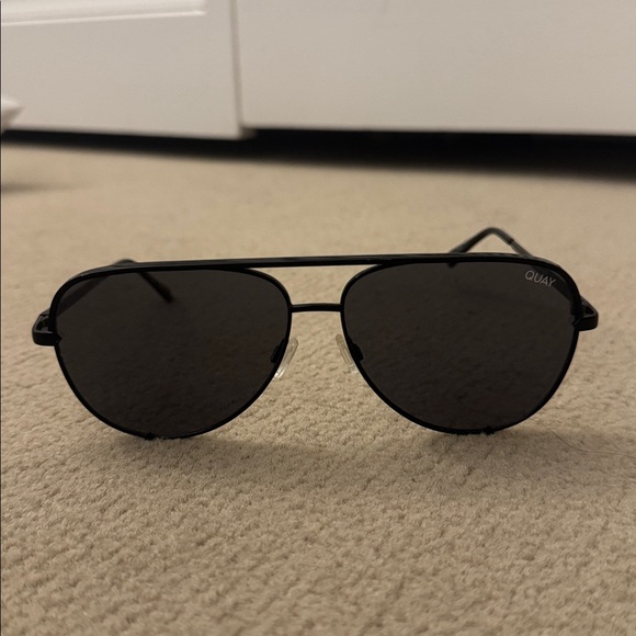 Quay Australia | Accessories | Quay High Key Black Aviator Sunglasses ...
